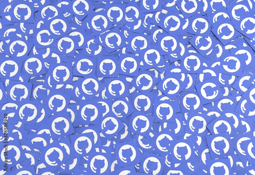 github, social media background design Stock Photo | Adobe Stock