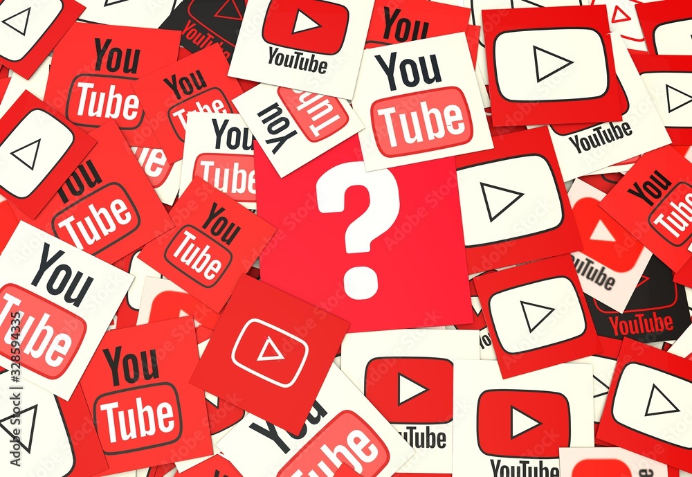 Youtube, Question Mark 3D Scene, Istanbul, TURKEY - 2020 Stock Photo ...