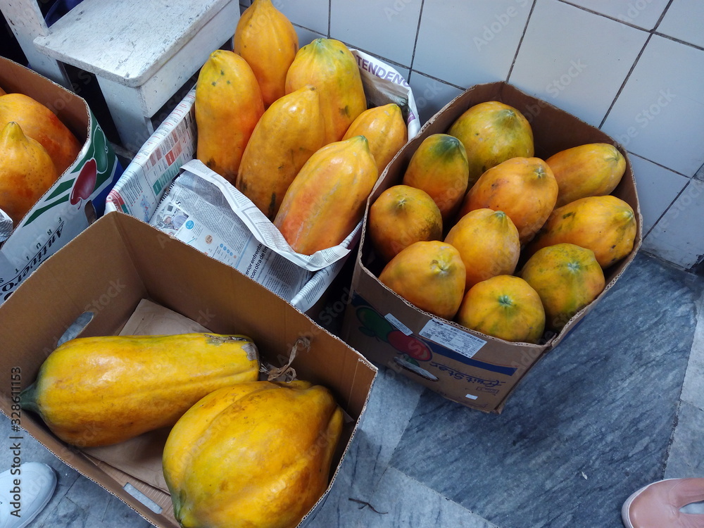 babaco is the name of this tropical fruit Stock Photo | Adobe Stock