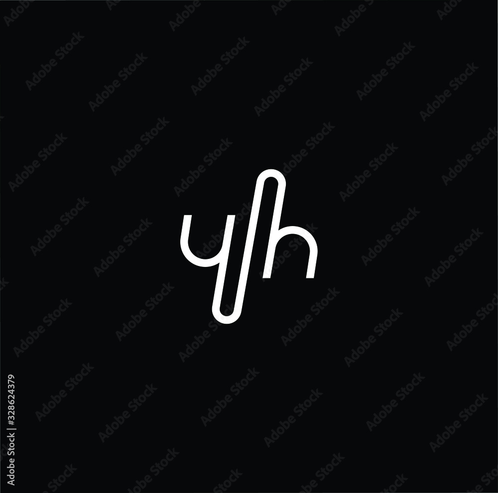 Initial based modern and minimal Logo. YH HY letter trendy fonts ...
