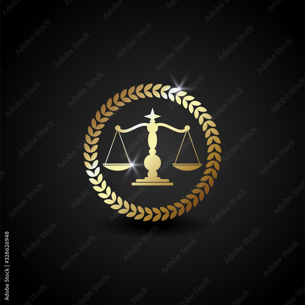 vector luxury logo illustration scale for law firm office, perfect for ...