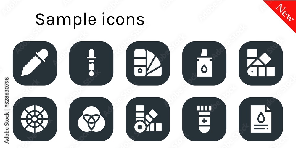 sample icon set Stock Vector | Adobe Stock