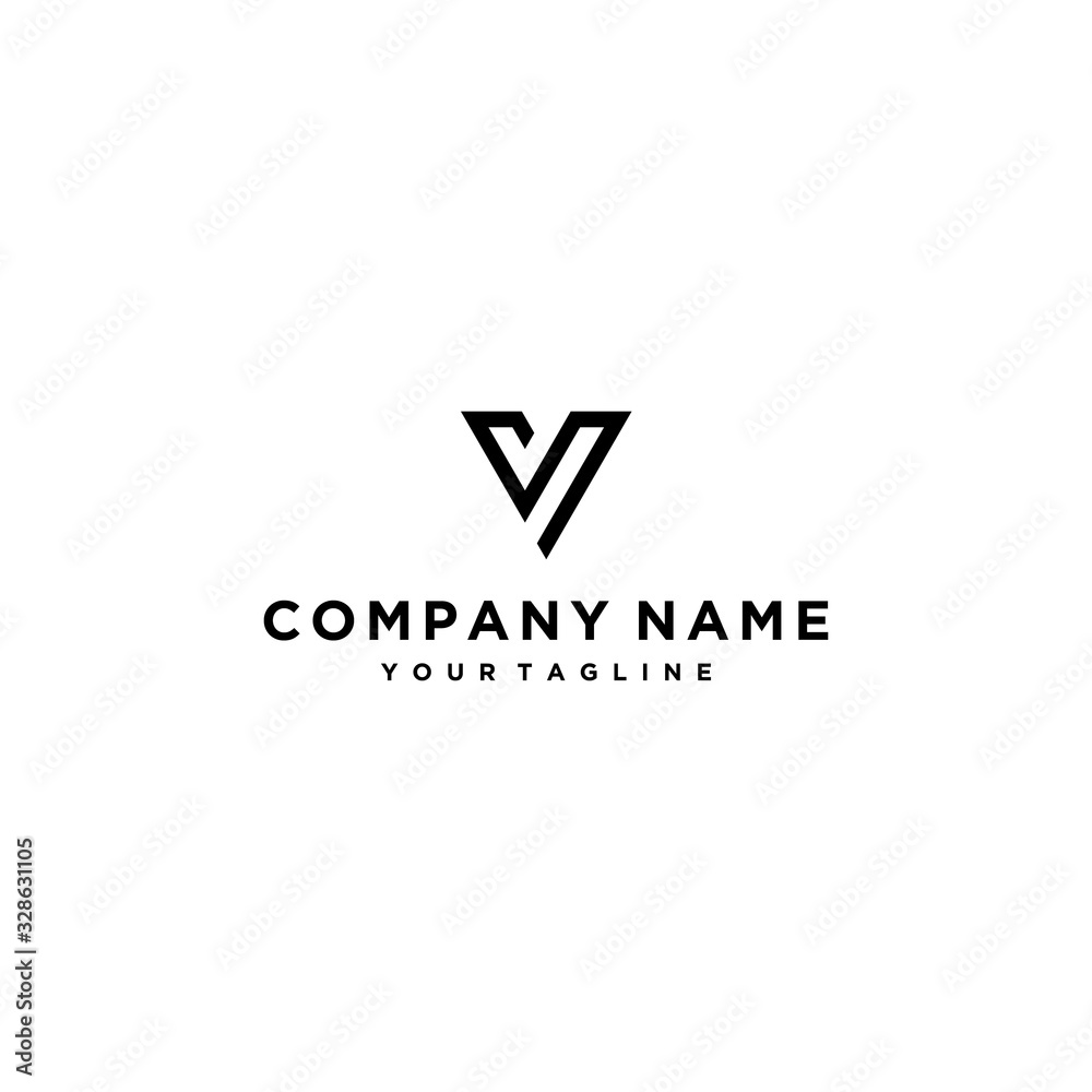 V Logo / Triangle Logo Stock Vector | Adobe Stock