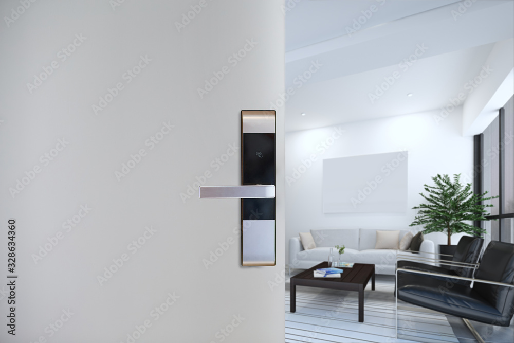 Digital Door handle or Electronics knob for access to room security ...