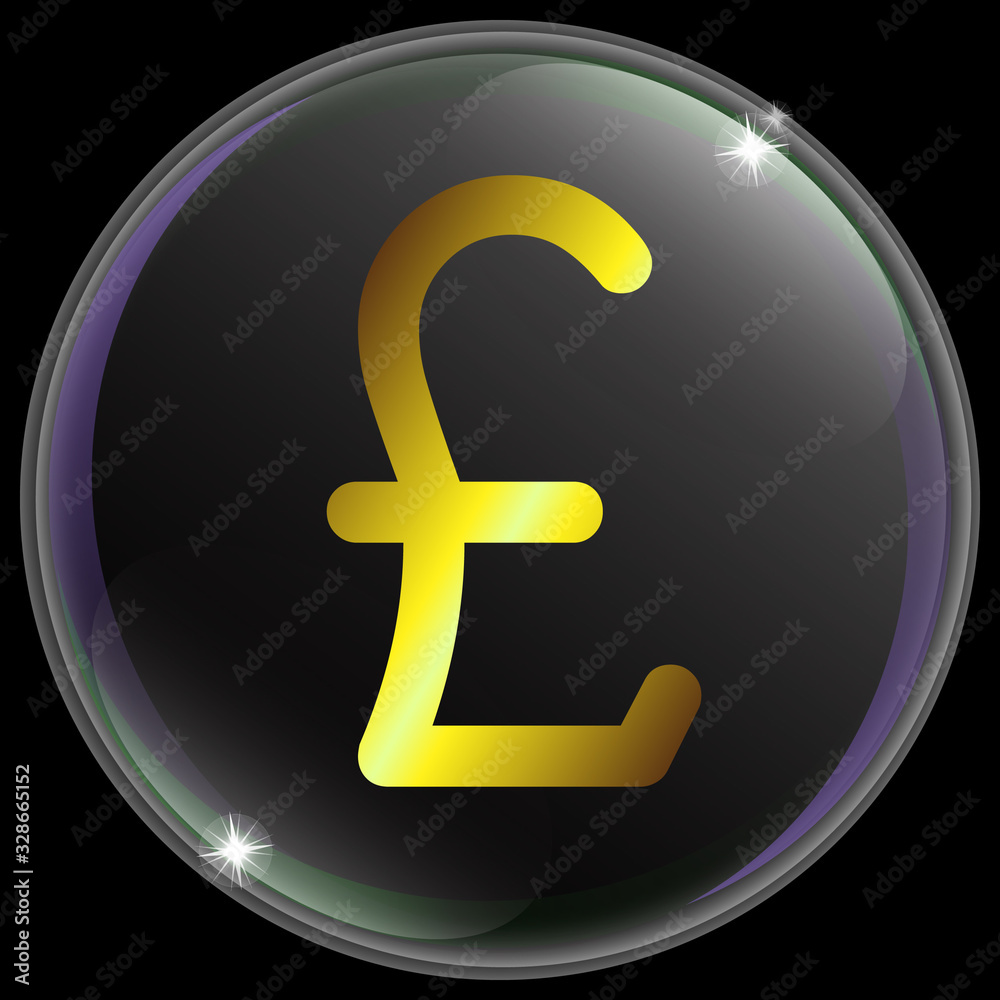 Illustration of simple and realistic british pound currency sign or ...