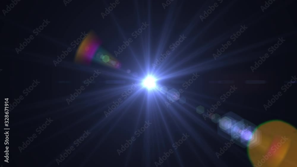 Pulsating gold light rays. Flares shiny animation. Optical Lens Flare ...
