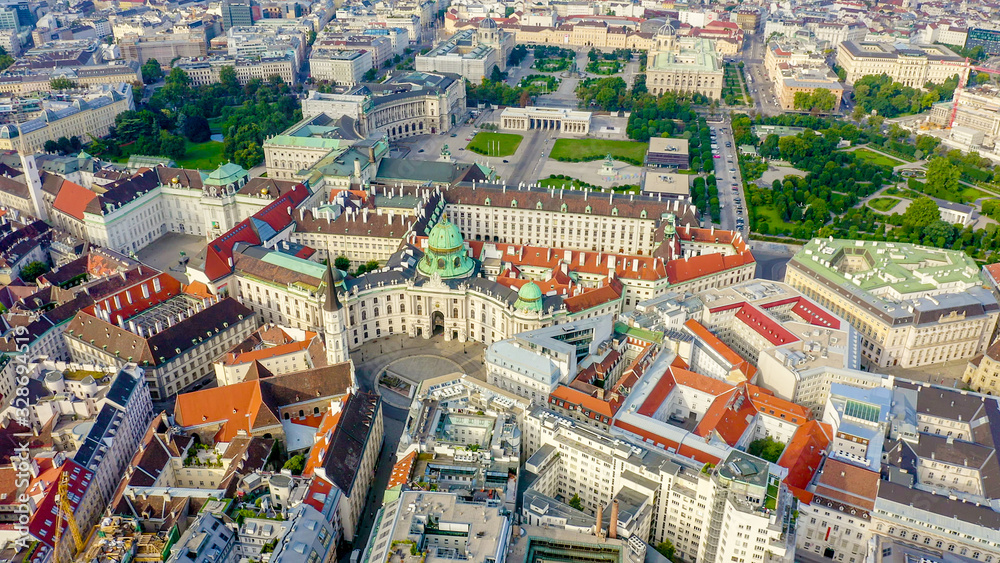 Vienna, Austria. Michaellerplatz (St. Michael's Square), Hofburg Palace ...