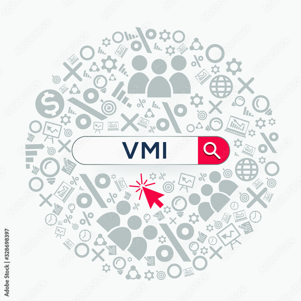VMI mean (vendor managed invectory) Word written in search bar ,Vector ...