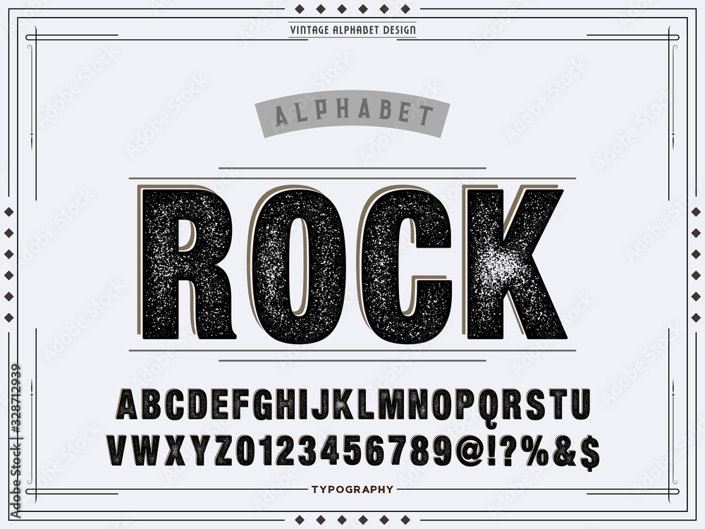 Alphabet font.Typeface.Script.Shadow Effect.Handcrafted handwritten ...