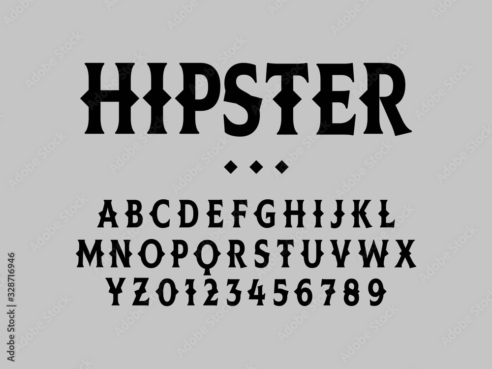 Vintage Typography Alphabet