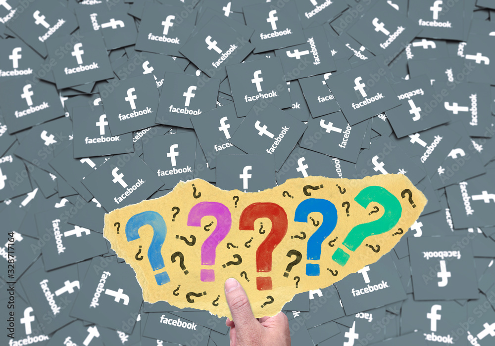 Facebook Logos, Social Media, Question Mark - Istanbul, TURKEY - March ...