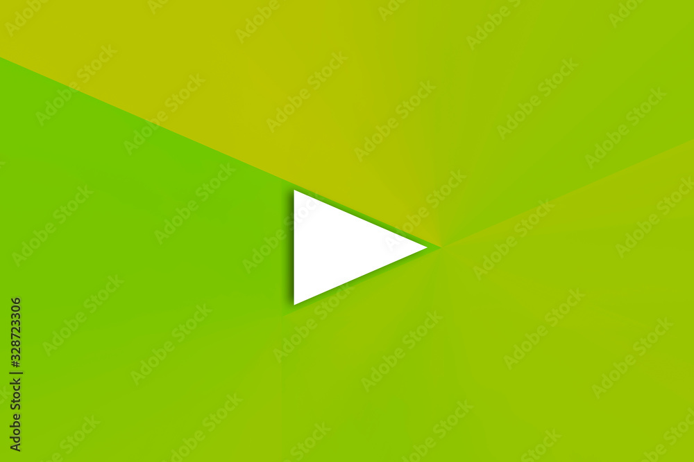 Illustrated background, triangle texture, video play button. Color ...
