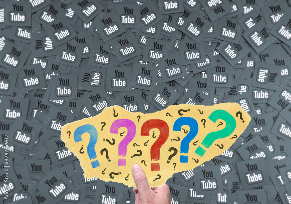 Youtube Logos, Social Media, Question Mark - Istanbul, TURKEY - March ...