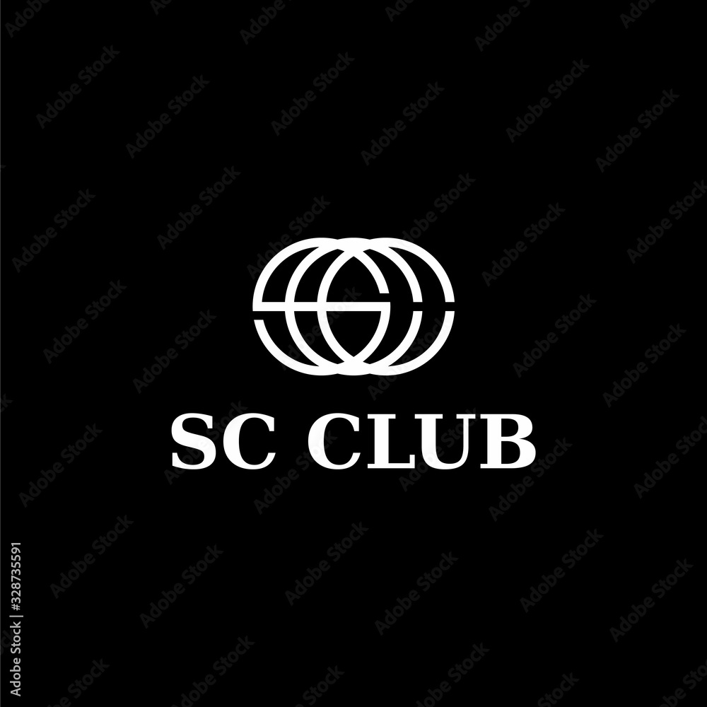 Simple and clean logo design of letter SCC and circle shape with dark ...