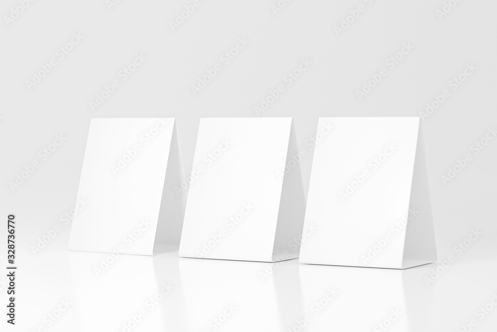 Promotional table talker isolated on white background, mockup template ...