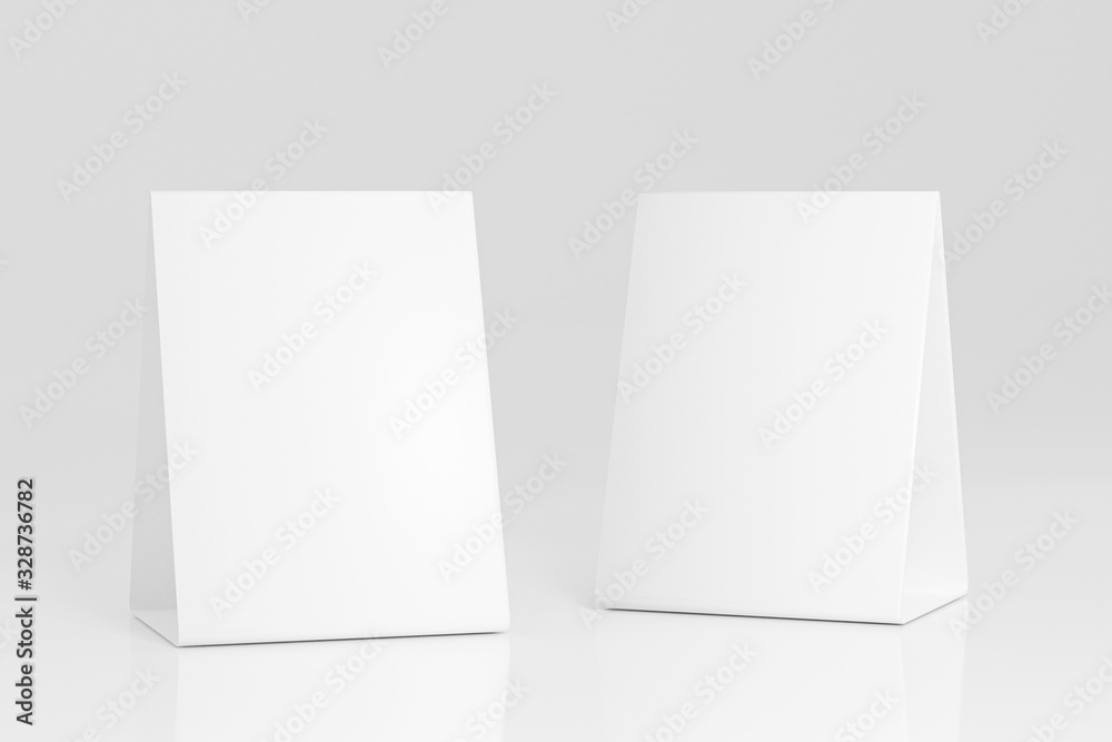 Promotional table talker isolated on white background, mockup template ...