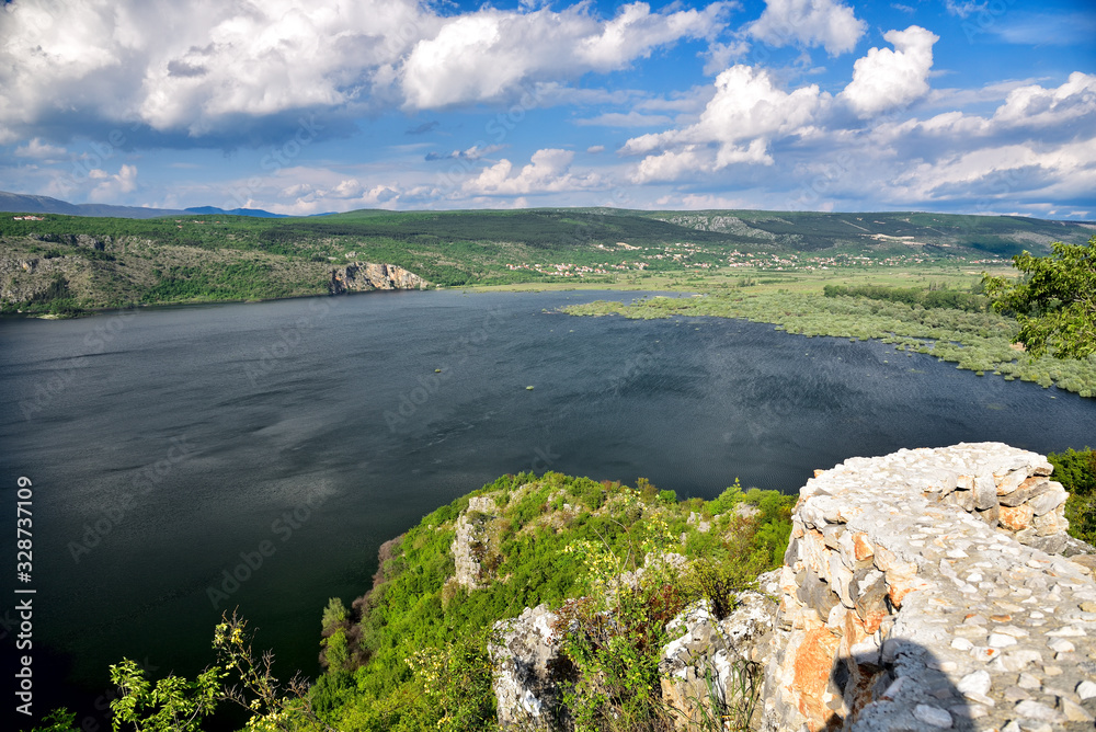 Lake called Prolosko blato in the continental part of south croatia ...