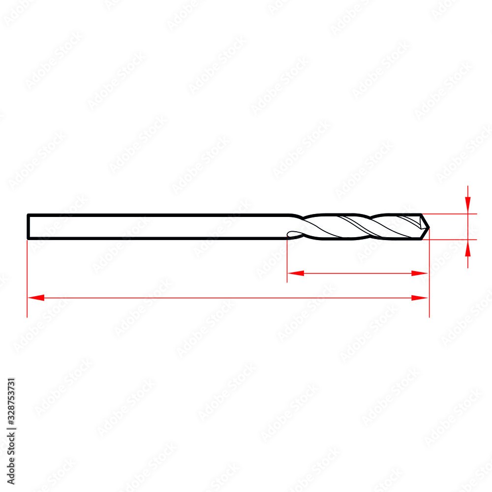 Drill Tool Drawing