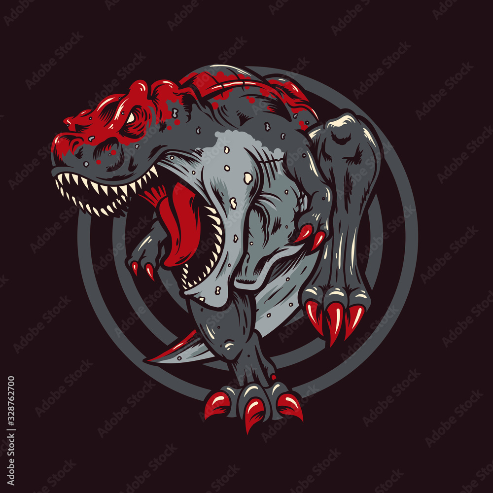 Vektorová grafika „T rex Vector Illustration“ ze služby Stock | Adobe Stock