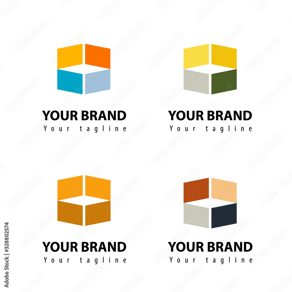 full color logo design template for the company Stock Vector | Adobe Stock