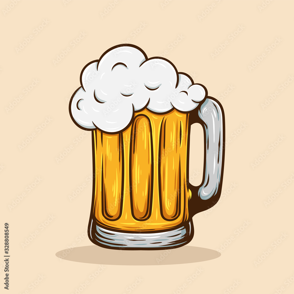Vetor de vintage retro beer vector illustration do Stock | Adobe Stock Vetor de vintage retro beer vector illustration do Stock | Adobe Stock
