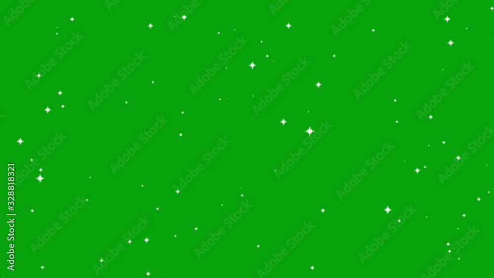 Twinkling stars motion graphics with green screen background Stock ...