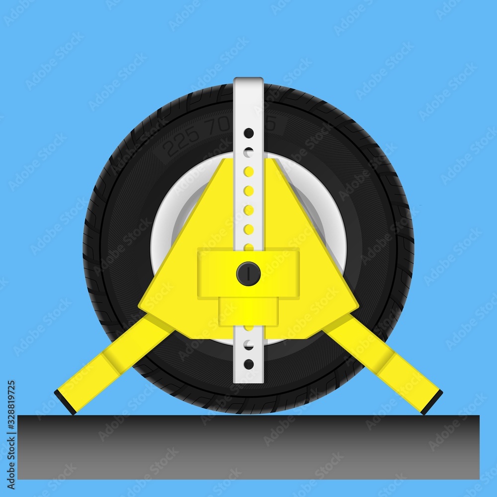 Car Vehicle Wheel Clamp Lock Device Prevent From Moving Outside Parking ...