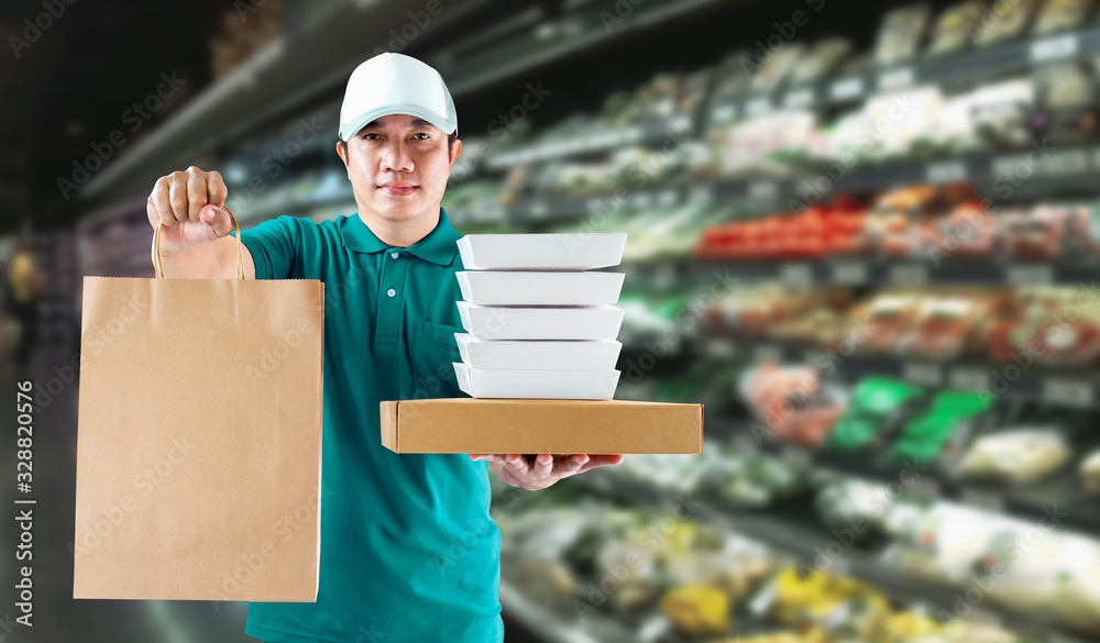 Delivery service ingredients food for order online shopping and icon ...