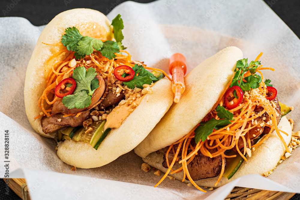 Taiwan's traditional food - Gua Bao Stock Photo | Adobe Stock