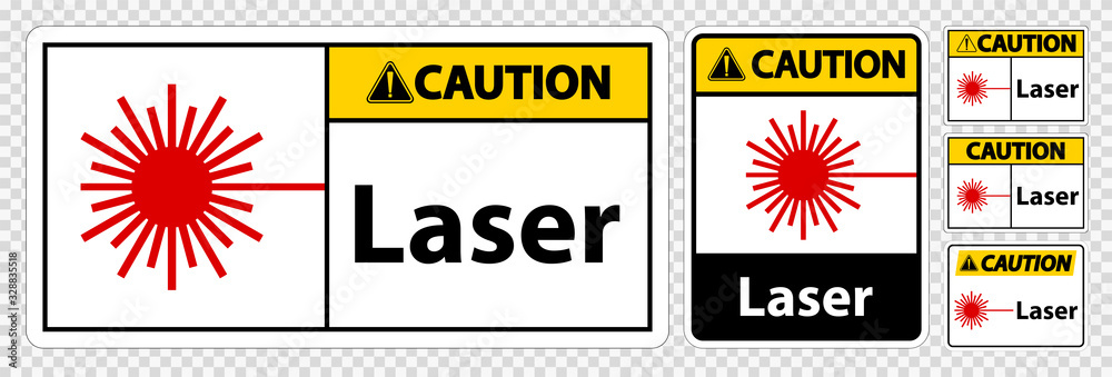 Caution Laser Symbol Sign Symbol Sign Isolate on transparent Background ...
