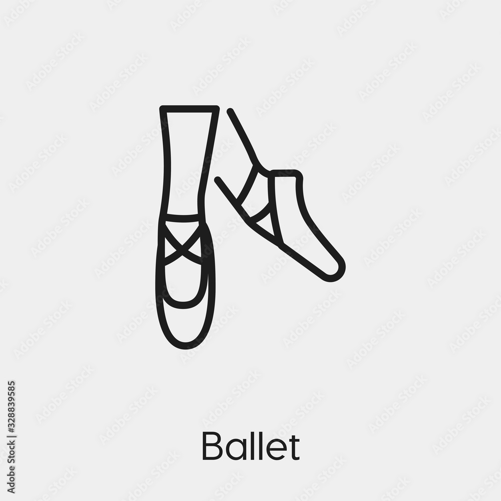 ballet icon vector. Linear style sign for mobile concept and web design ...
