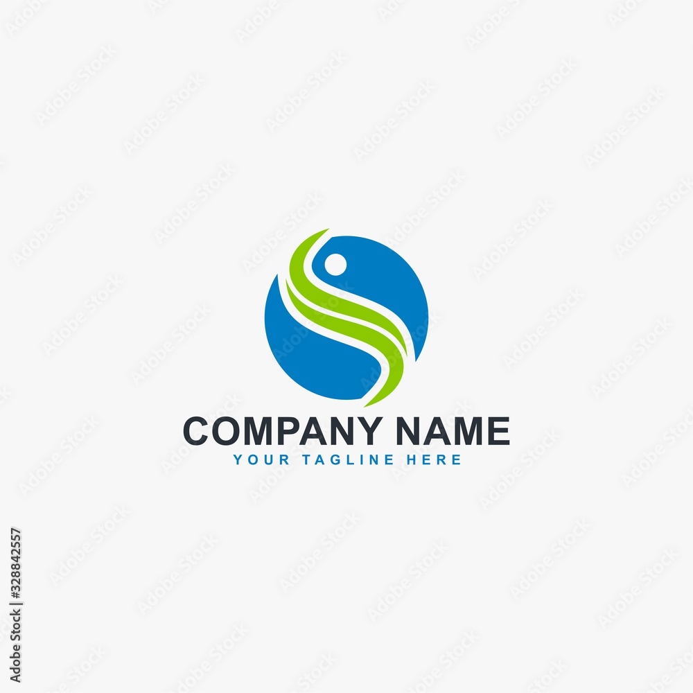 Pain logo design. Backbone medical care illustration symbol. Abstract ...