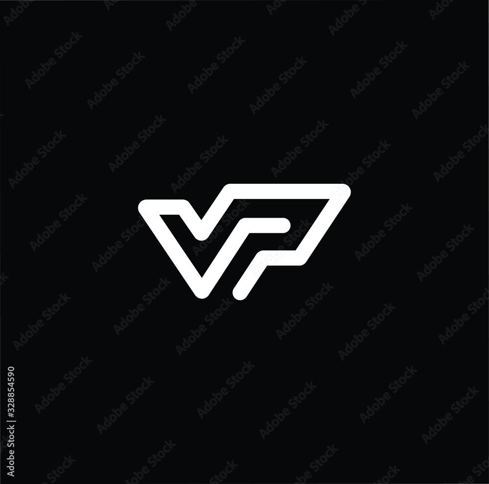 Initial based modern and minimal Logo. VP PV letter trendy fonts ...