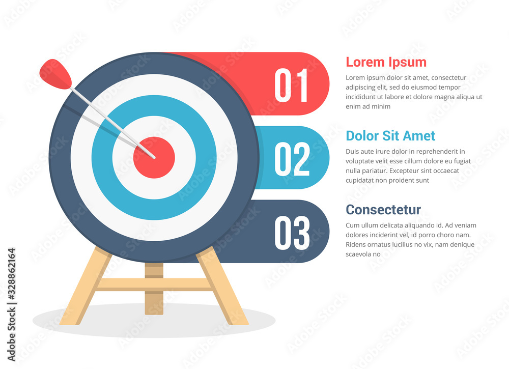 Target Infographics Stock Vector | Adobe Stock