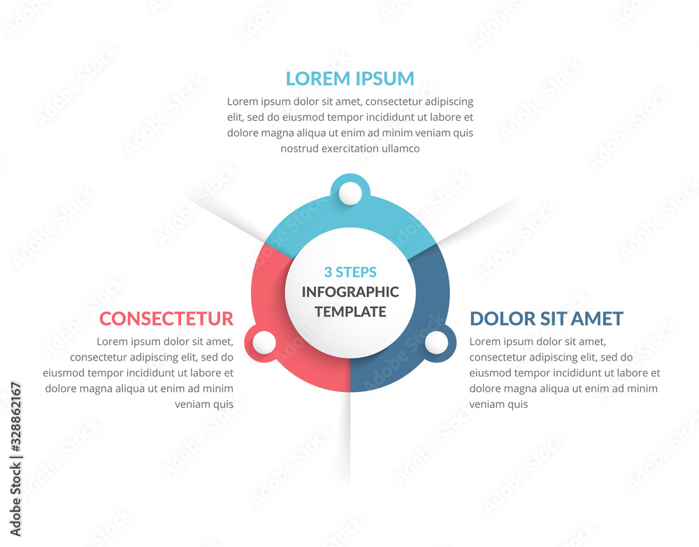 Circle Infographics - Three Elements Stock Vector | Adobe Stock