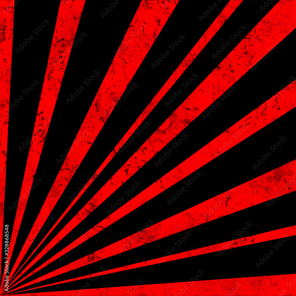 Abstract Red Sun Rays Background Retro Style Sunburst Backdrop Stock
