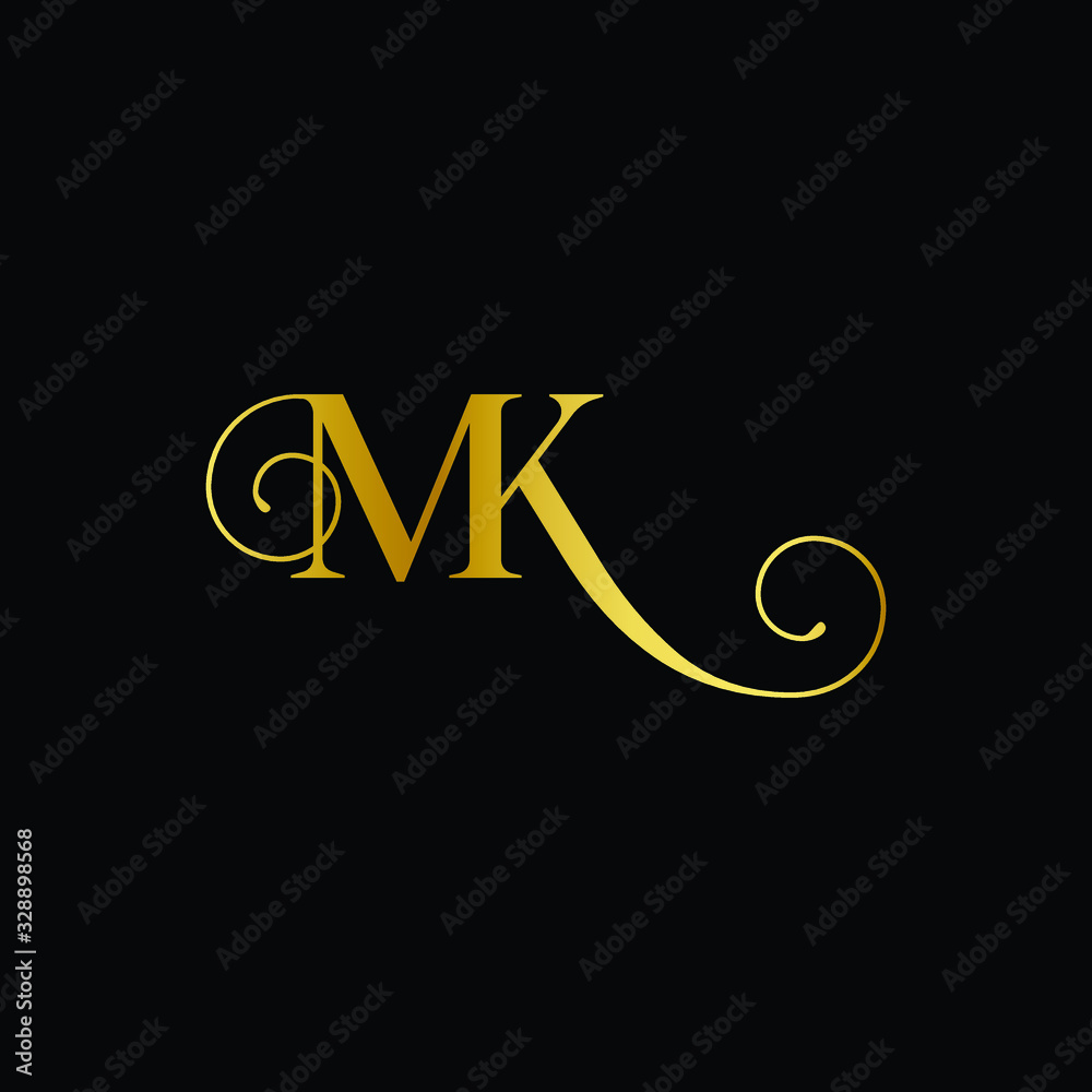 Creative Innovative Initial MK logo and KM logo. MK Letter Minimal ...