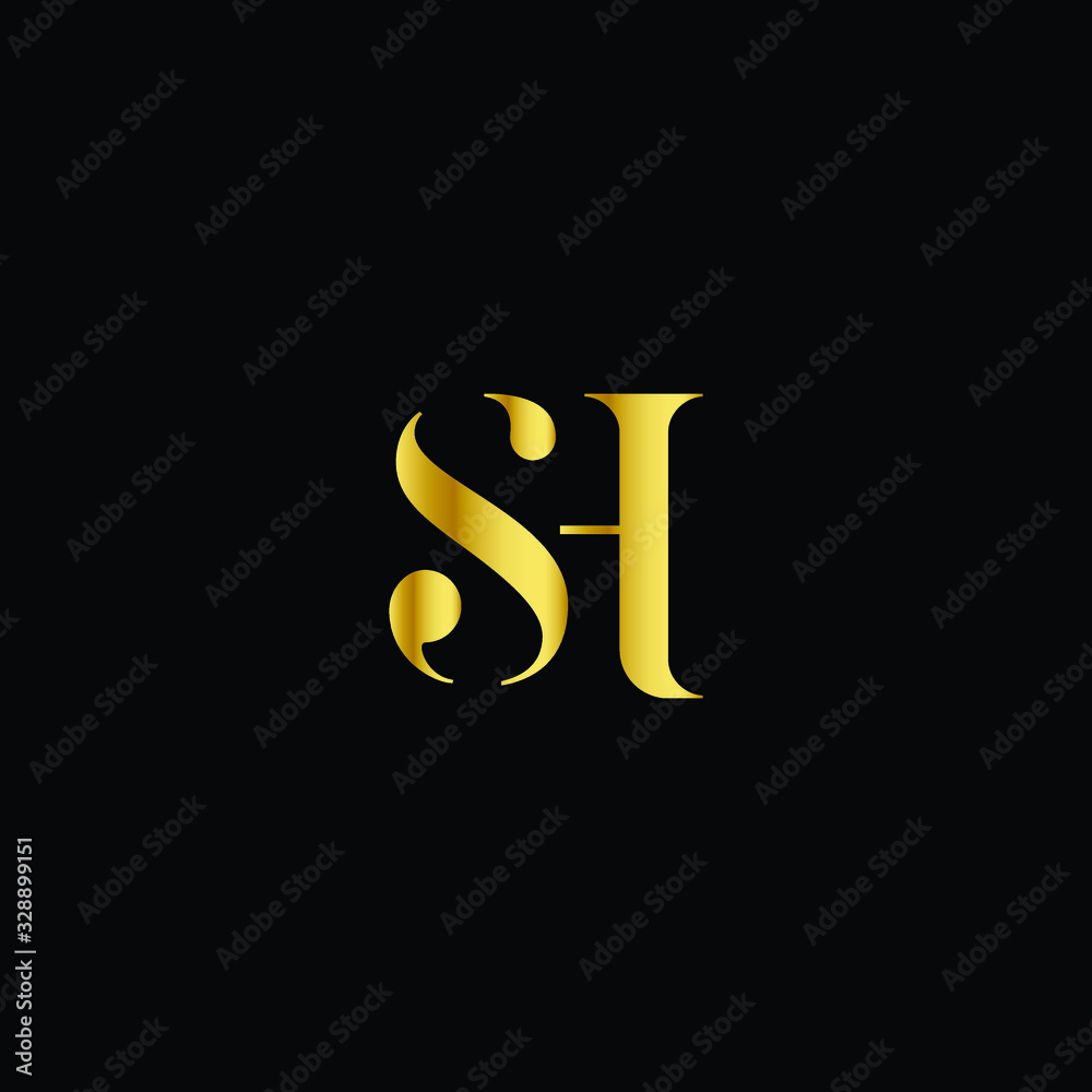 Creative Innovative Initial SH logo and HS logo. SH Letter Minimal ...