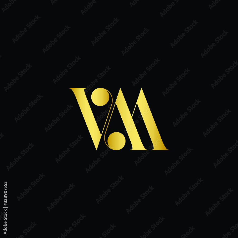Initial logo, Letter MV, Initial MV, Triangel, colorful, Letter V ...
