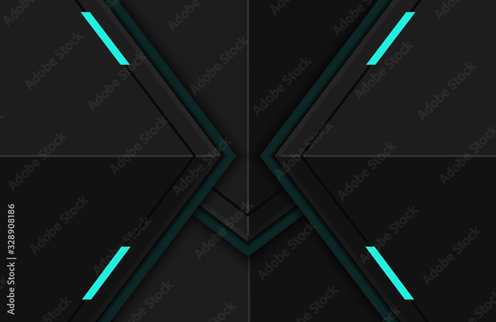 3d realistic dark techno background. Illustration Abstract geometric ...