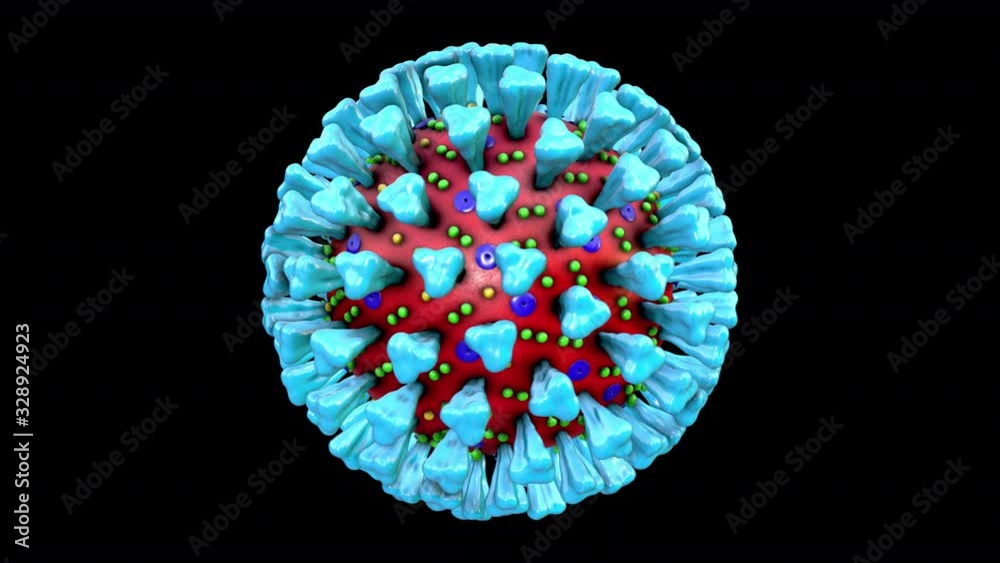 Electronic microscope animation of Coronavirus disease COVID-19 ...