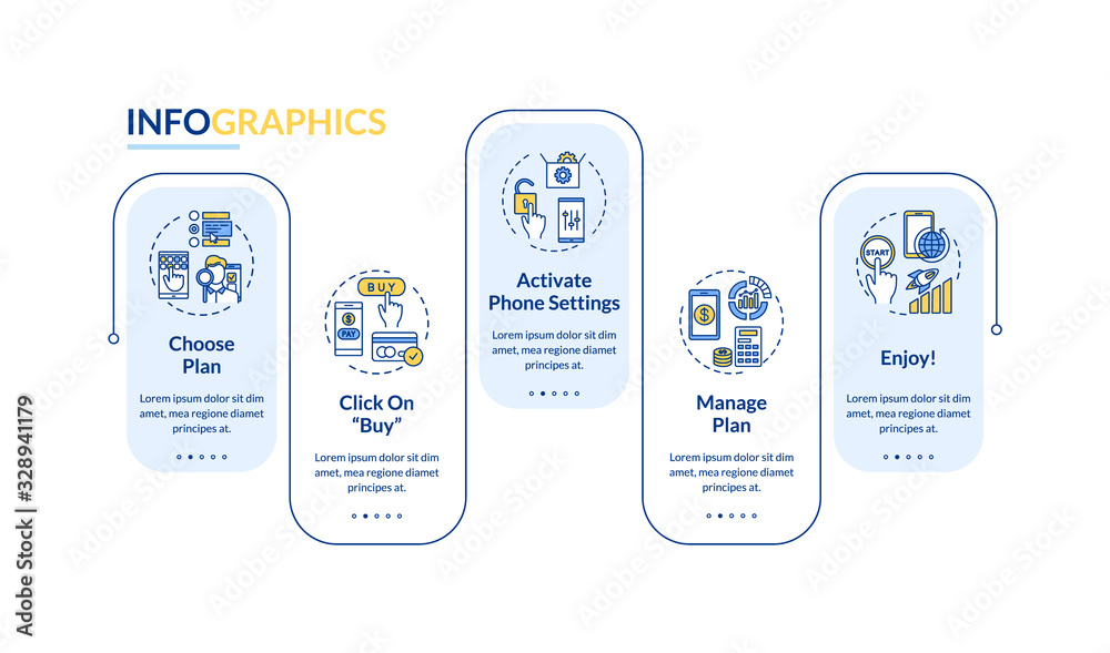 Tariff choice vector infographic template. Mobile service activation ...