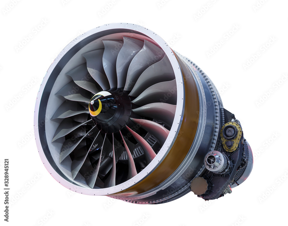 Jet engine helicopter, turbine isolated white background. Stock Photo ...