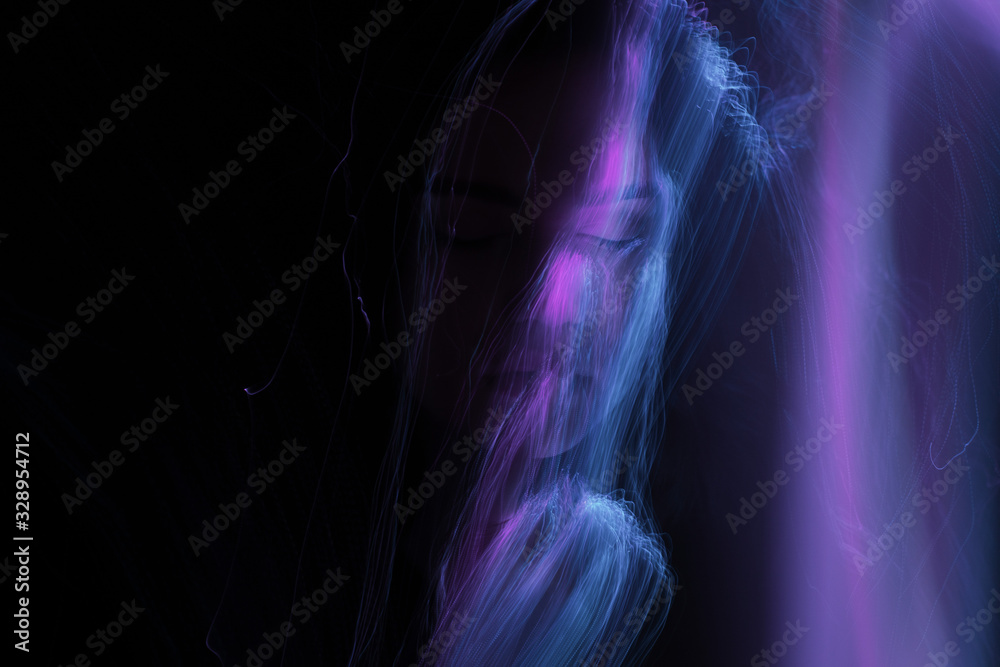 freezlight portrait, new art direction, long exposure photo without ...