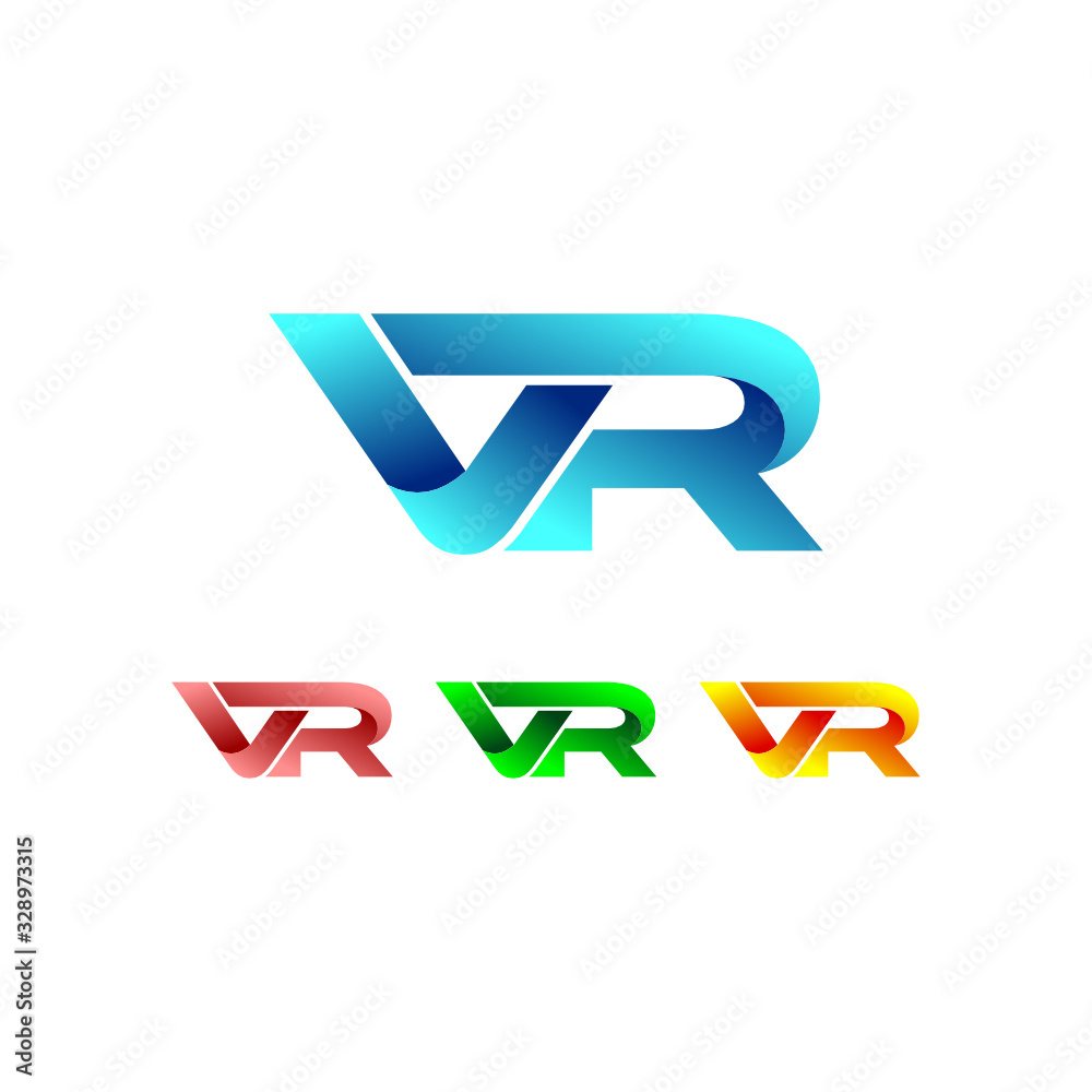VR logo design vector Stock Vector | Adobe Stock
