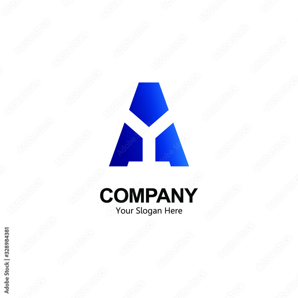 AY/YA latter logo. with the design of combining two letters into one ...