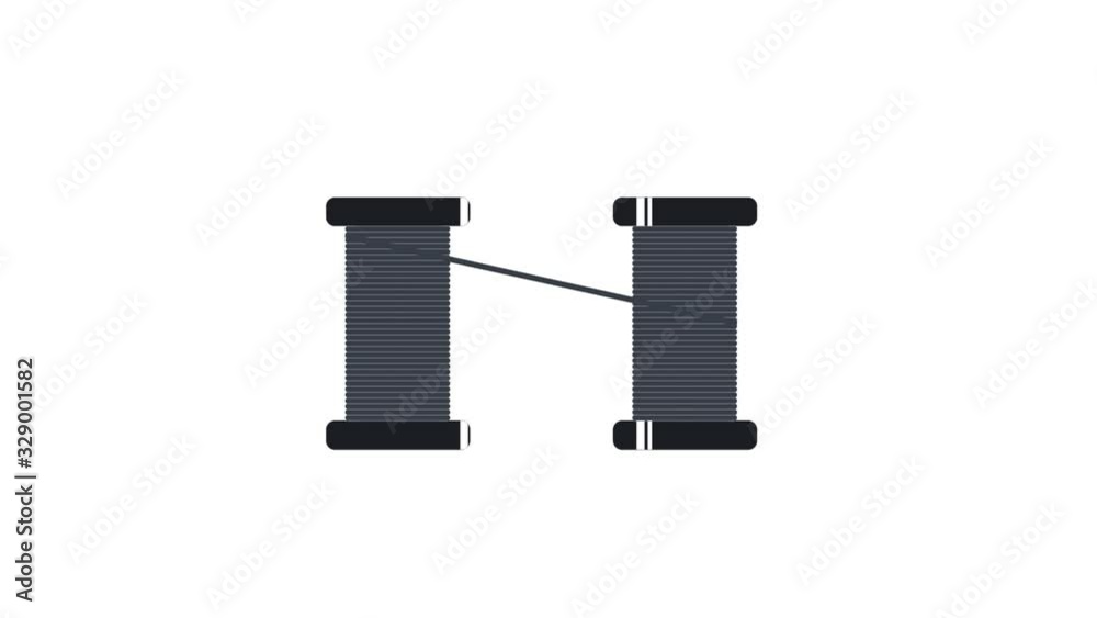 Spool of thread. Thread, animation with the alpha channel enabled ...