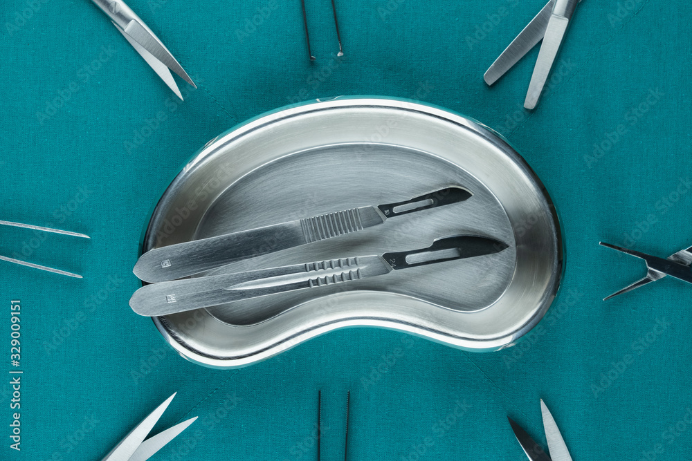 Surgical instrument, stainless steel scalpel handle number 3 with blade ...