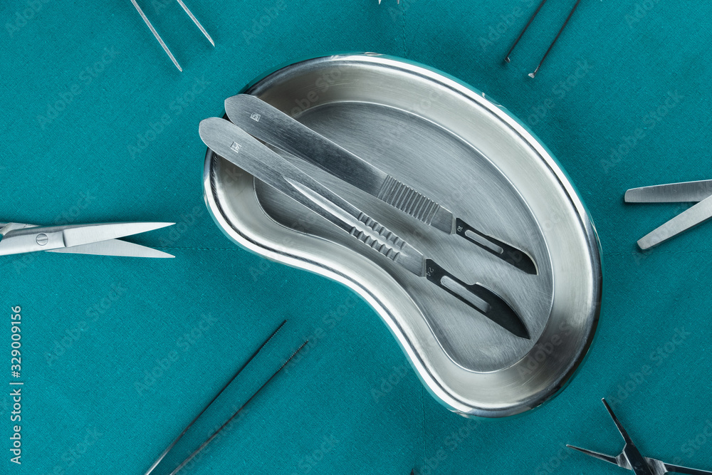 Surgical instrument, stainless steel scalpel handle number 3 with blade ...