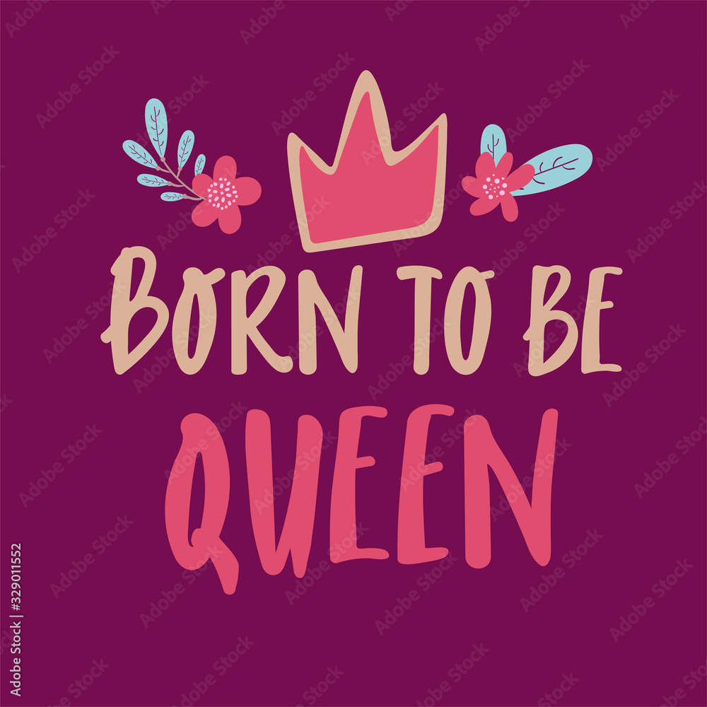 On this day a Queen was born with crown. Happy Birthday text for ...